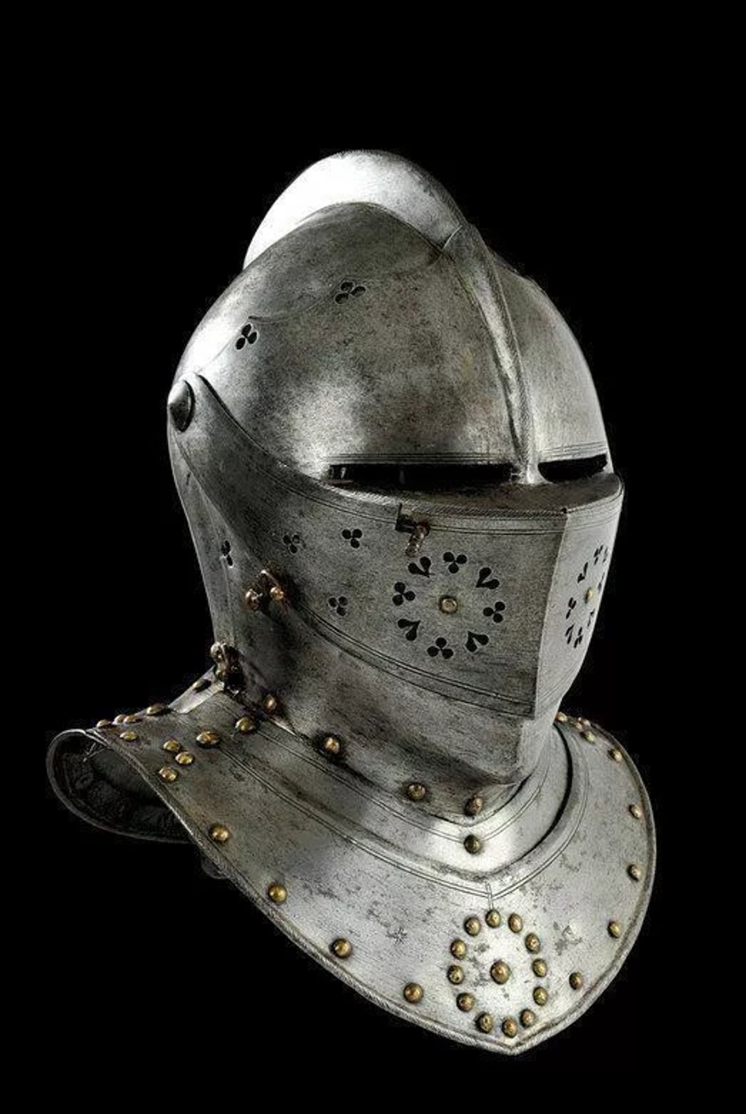 Medieval Knight Tournament Close Armor Helmet With Leather Liner - Etsy