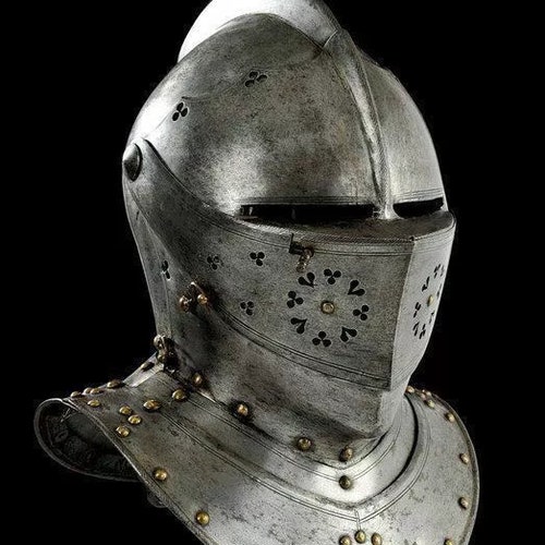 Medieval Knight Tournament Close Armor Helmet With Leather Liner - Etsy UK
