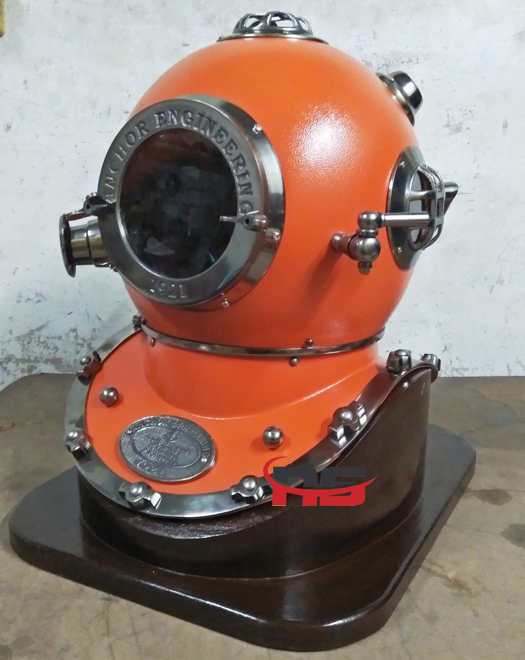 Antique Style Mark V Diving Helmet US Navy Marine Scuba Divers Helmet ...
