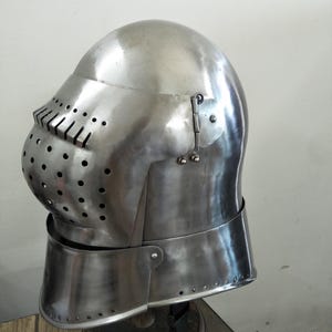 Medieval Bascinet Pig Face Pelvic Hood Hounskull Folding Viewfinder Helmet - Etsy