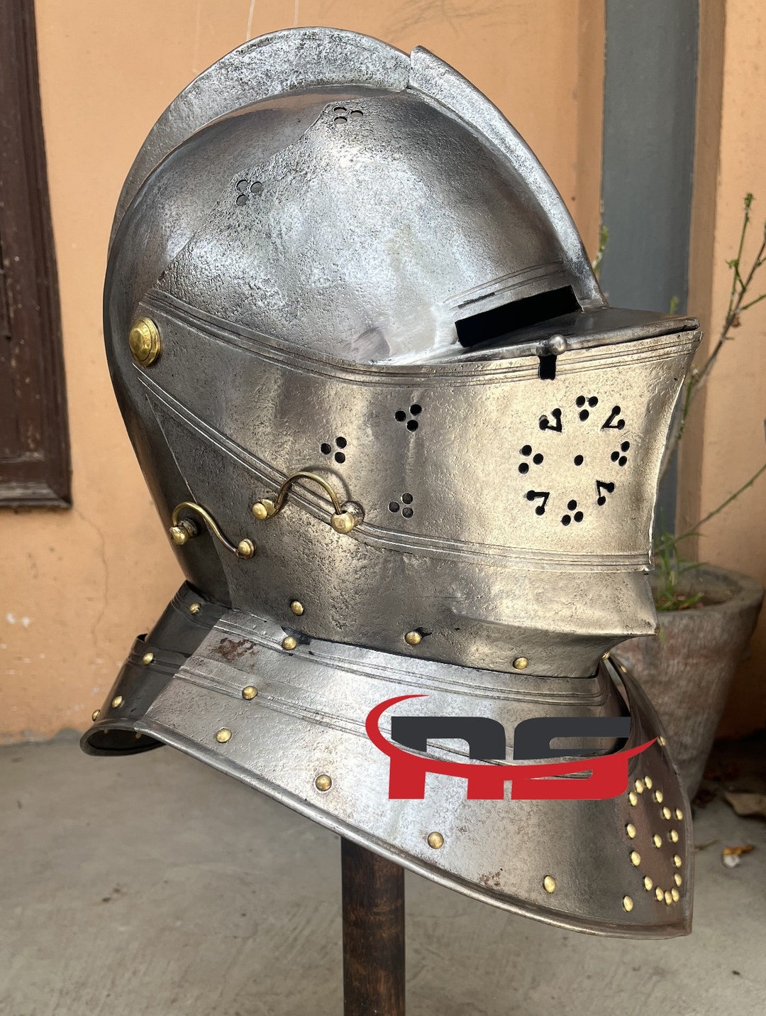 Medieval Knight Tournament Helmet: 18ga Steel SCA LARP Armor Replica - Etsy