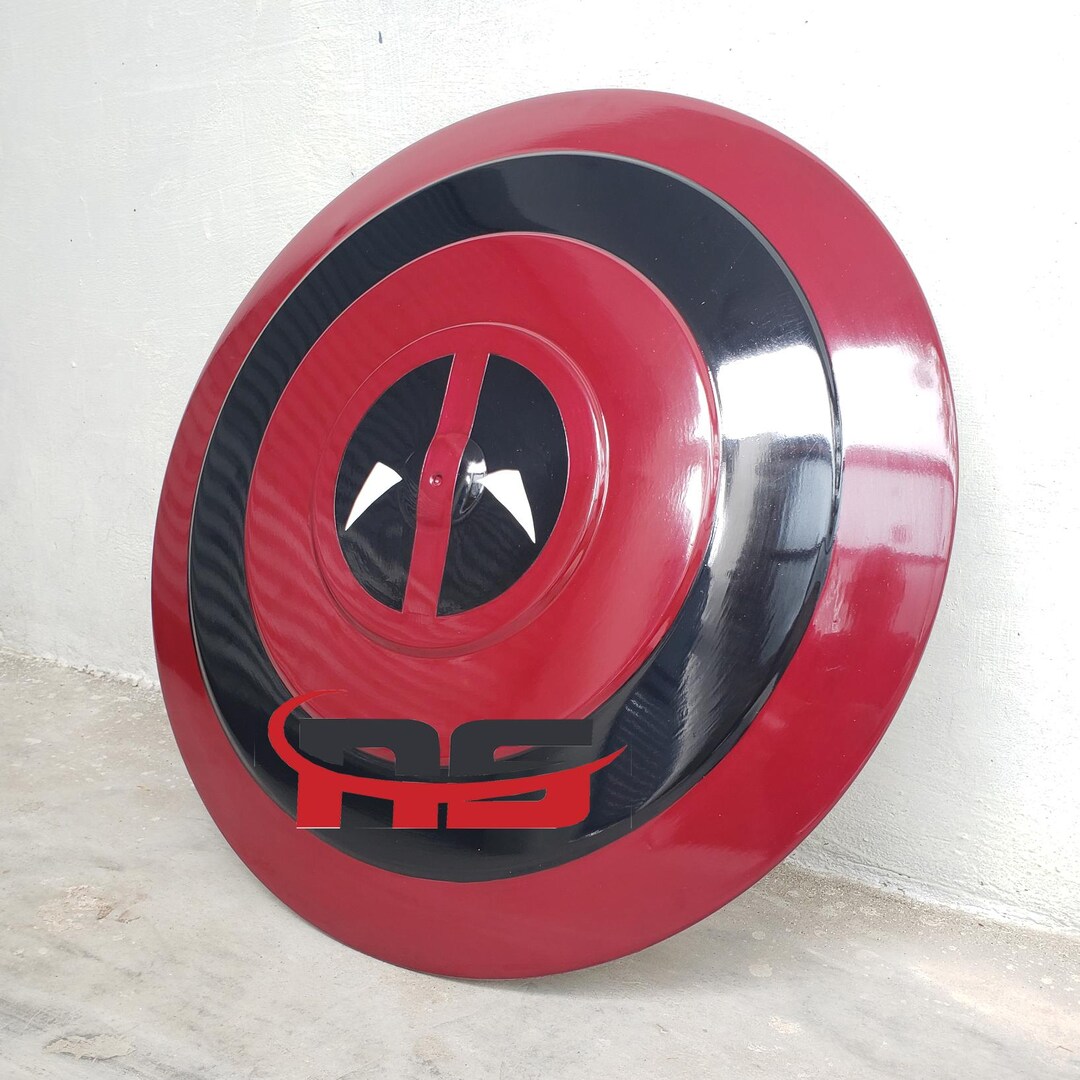 Deadpool Shield Captain Deadpool Costume Collectible Wall Hanging Decor ...