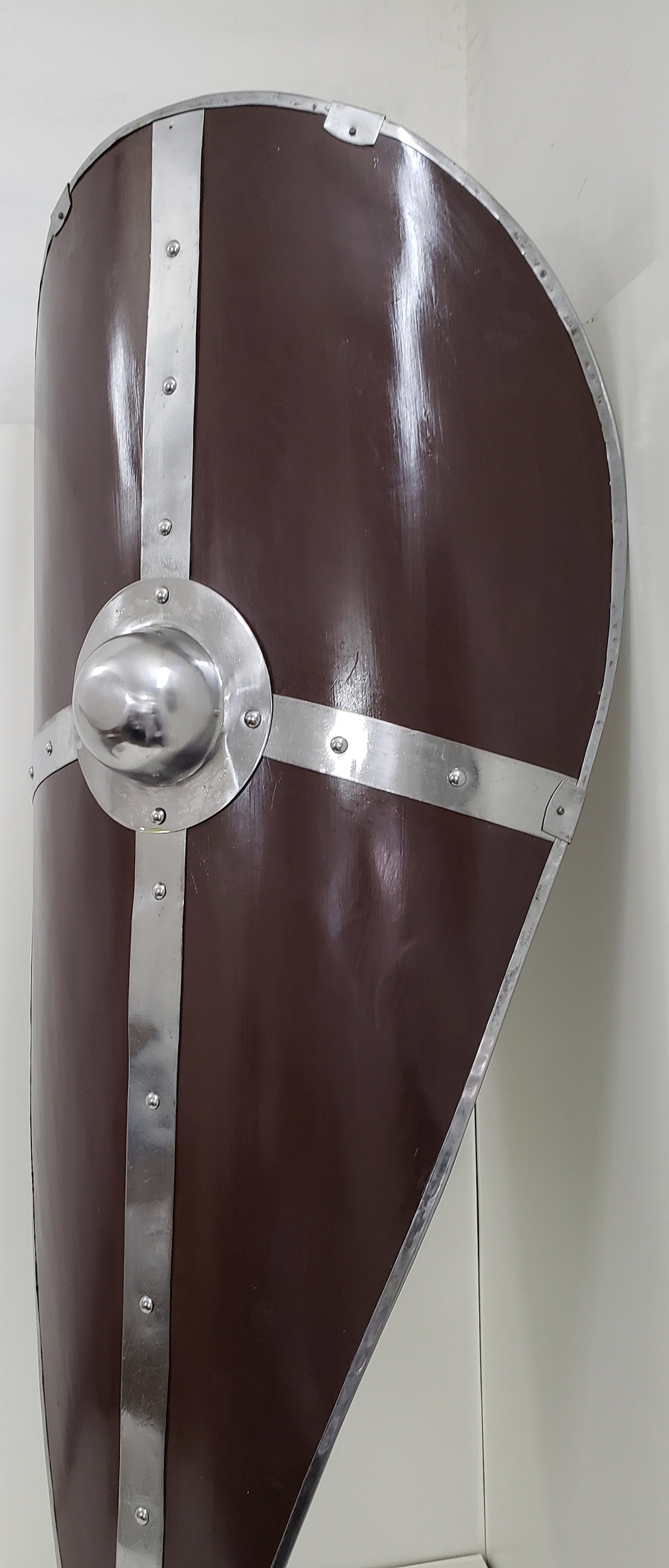 Norman Shield With Steel Cross Varnished Wooden Shield - Etsy