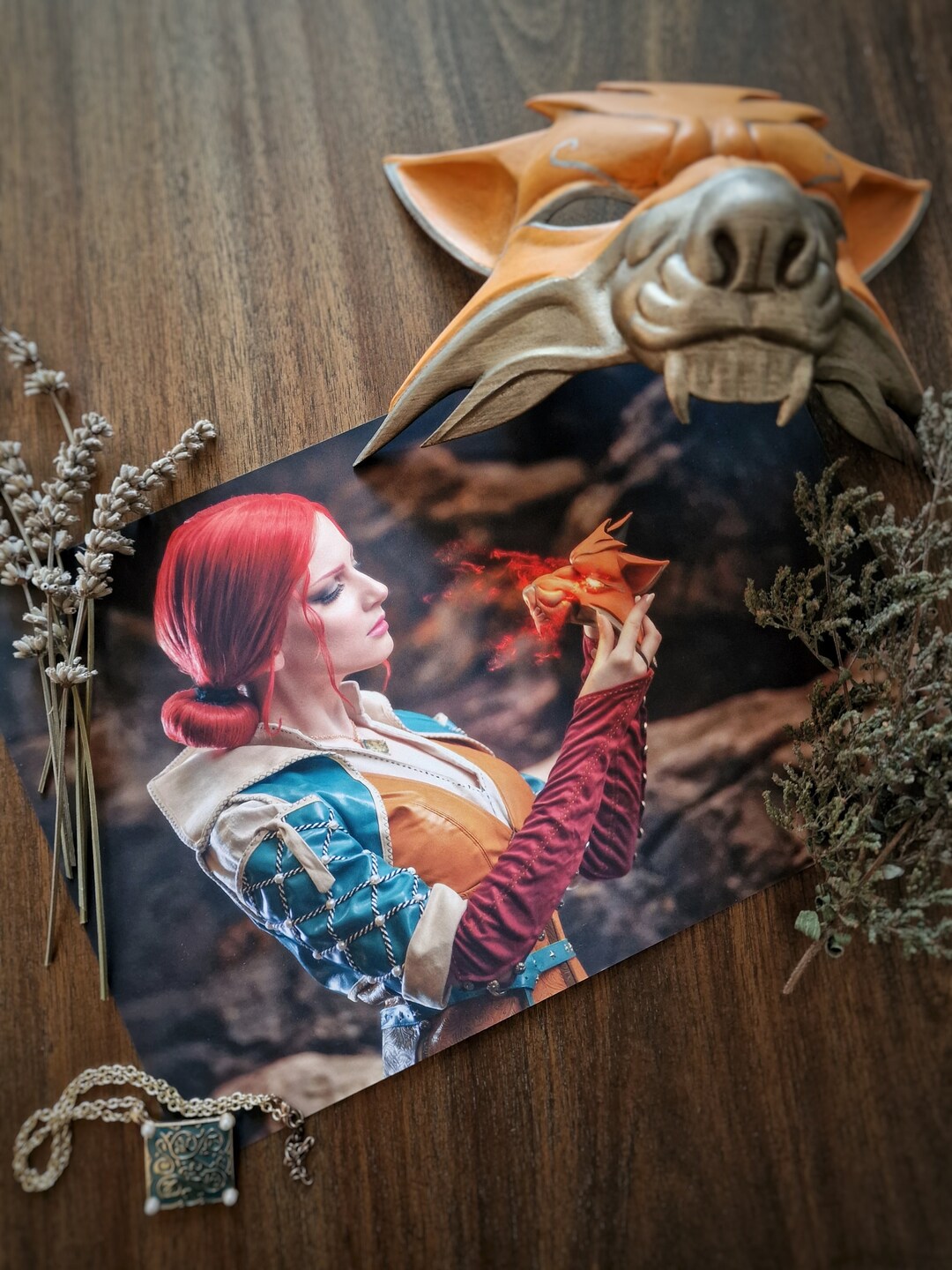Triss Merigold and the Fox Sorceress Witch Cosplay Print - Etsy