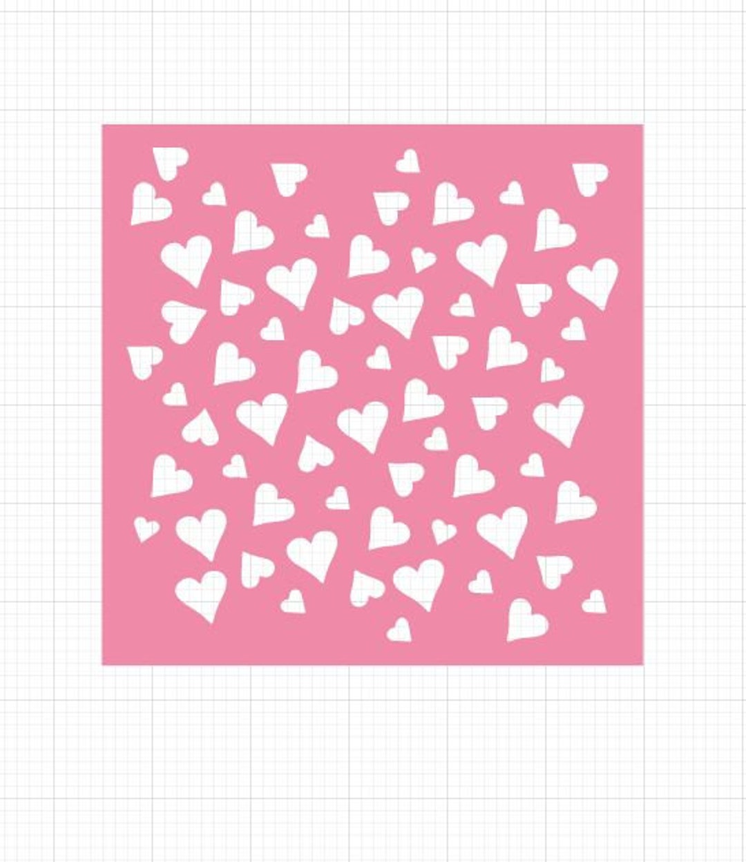 Hearts Shapes Pattern SVG File - Scattered Hearts Pattern - Scattered ...