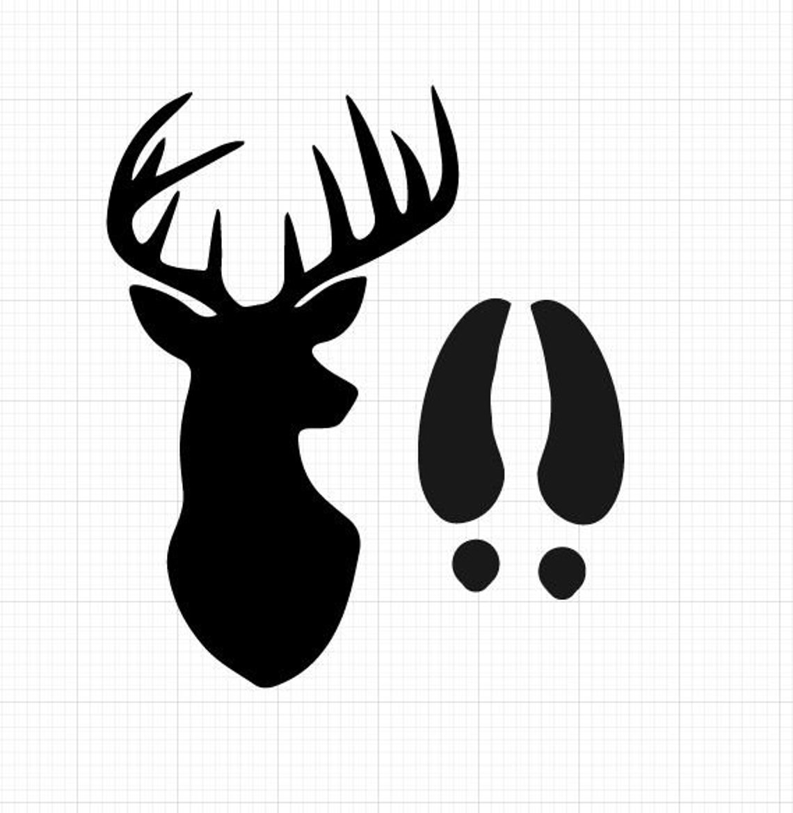 Deer Hoof Print + Deer SVG | Instant Digital Download | Deer Foot ...