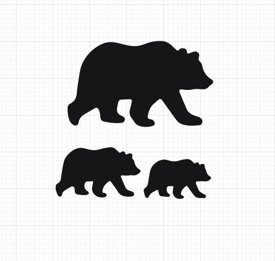 Bear family Cricut Silhouette Cricut svg Silhouette svg | Etsy