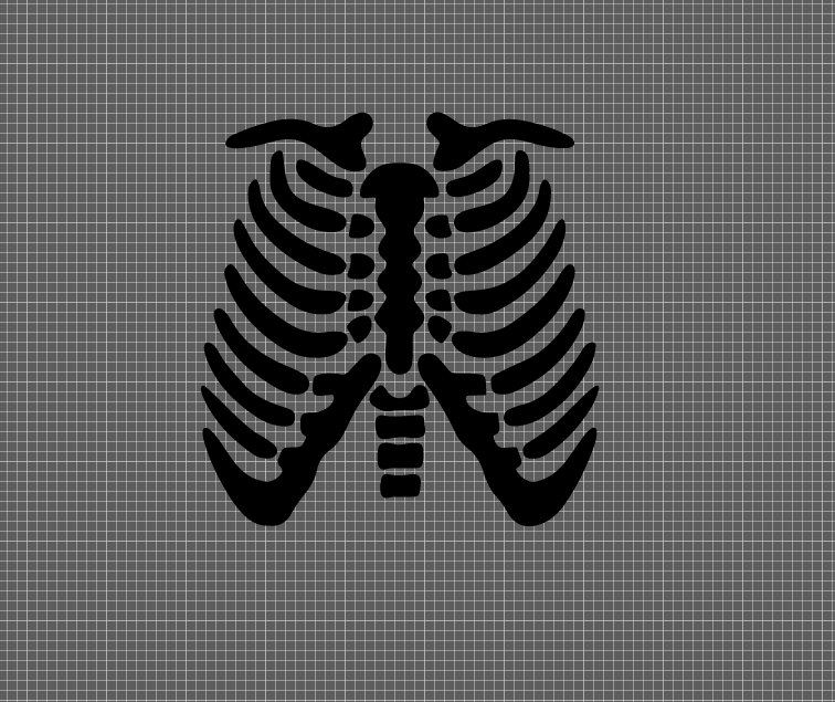 Rib Cage SVG Vector , Skeleton Svg Cutting Files for Silhouette Cameo ...