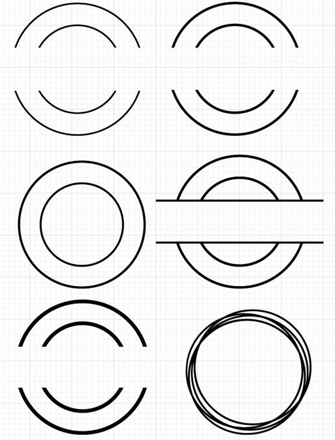 Double Circle Frame Svg Circle Svg Circle Frames Svg Circle - Etsy