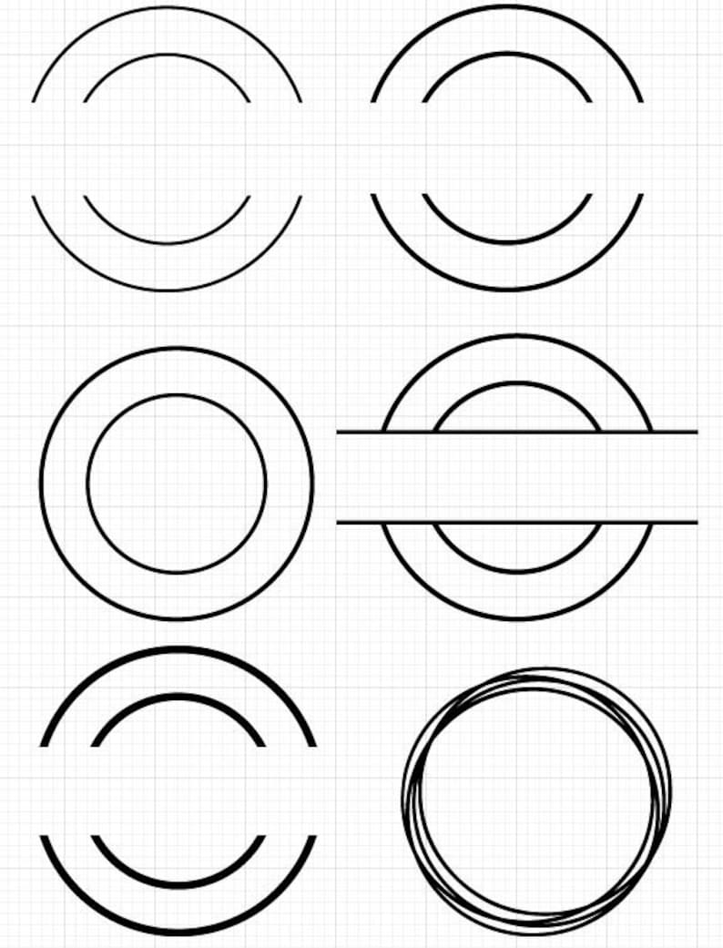 Double Circle Frame Svg Circle Svg Circle Frames Svg Circle - Etsy UK