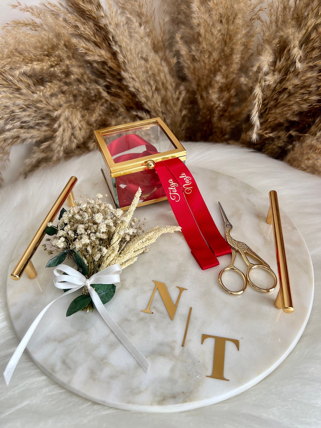 Personalized Marble Tray,custom Marble Tray Set,marble Tray Set,wedding ...