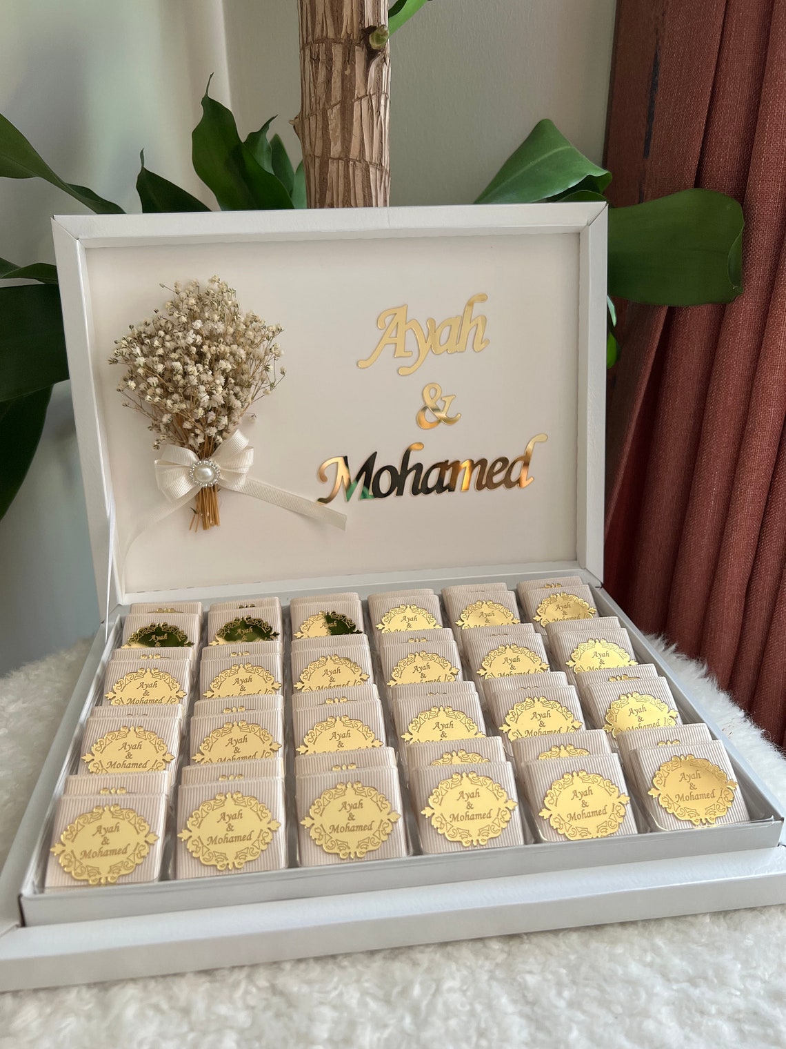 Cream Color Concept Chocolate Box Wedding Favors Engagement | Etsy