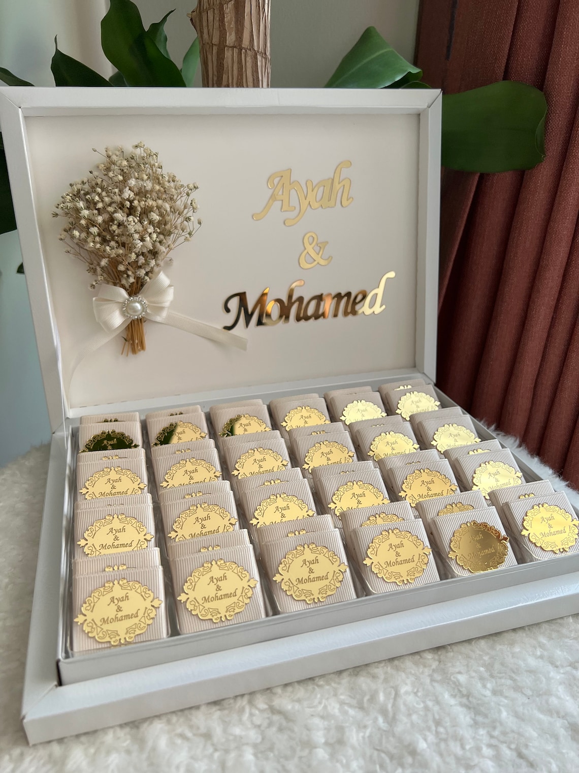 Cream Color Concept Chocolate Box Wedding Favors Engagement | Etsy