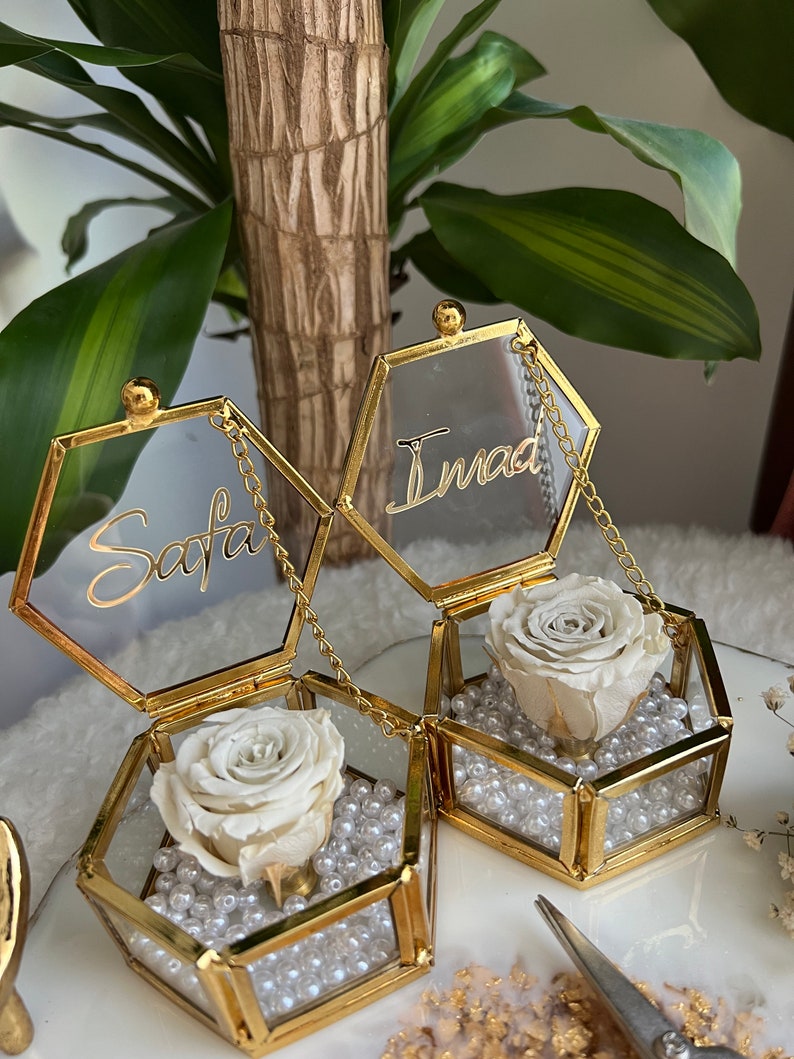 Engagement Tray Set, Wedding Ceremony Ring Bearer, Nikkah Ring, Wedding ...