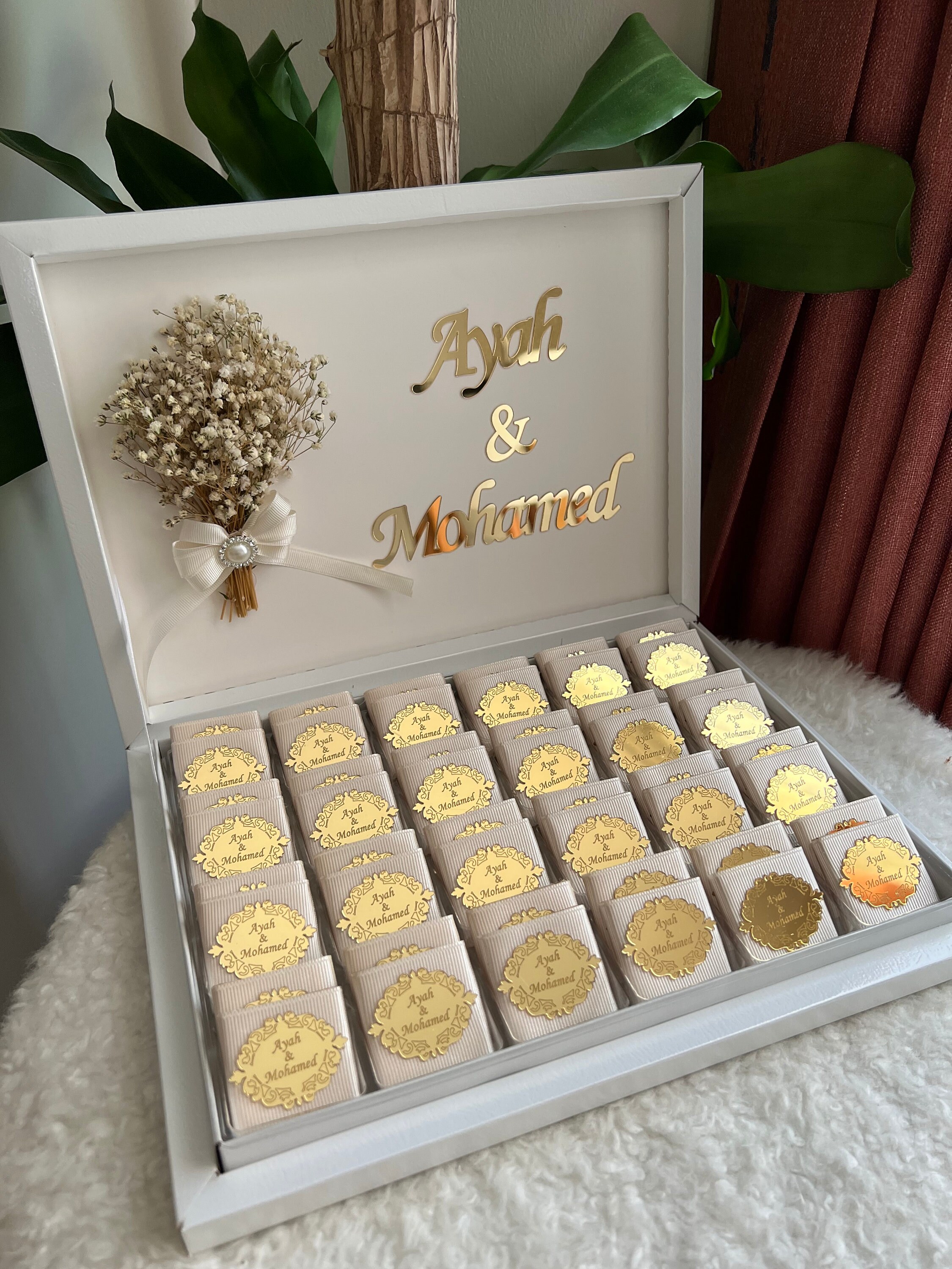 Cream Color Concept Chocolate Box Wedding Favors Engagement | Etsy
