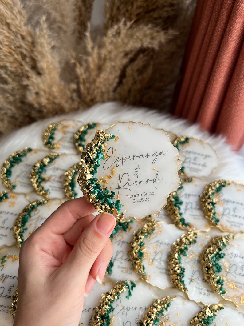 EPOXY Personalized Decorated Epoxy Magnet Epoxy Favor Engagement Gift ...