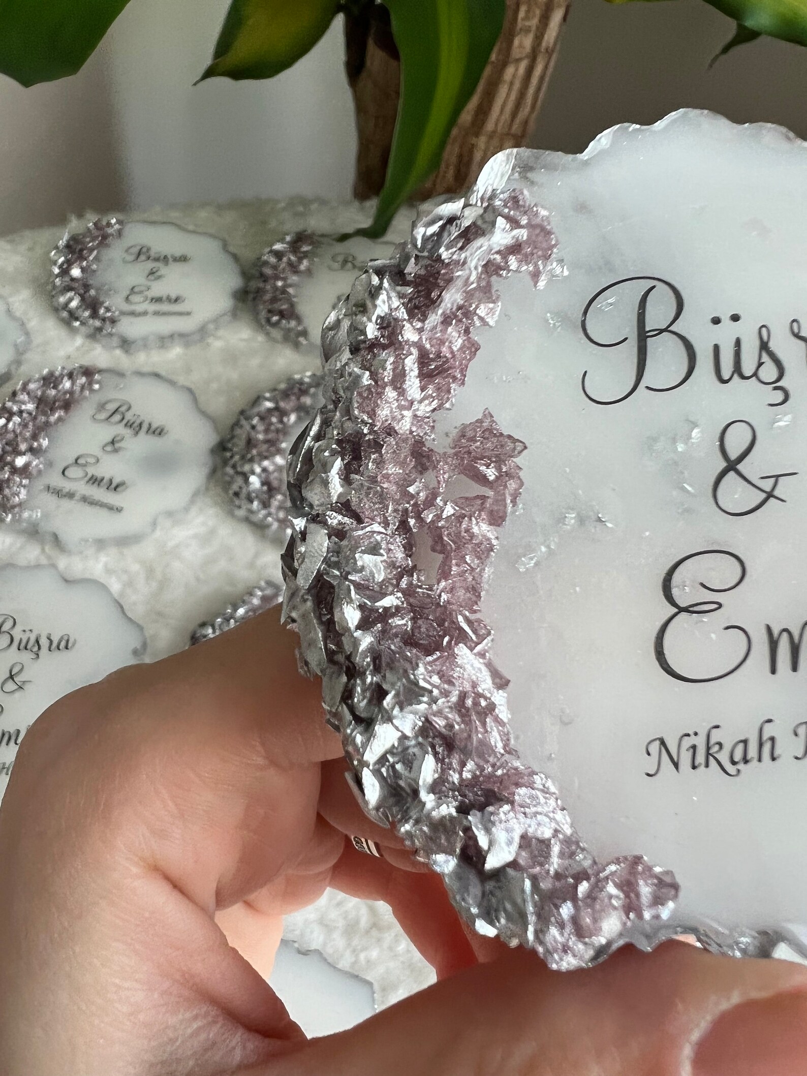 Personalized Epoxy Resin Art, Personalized Epoxy Wedding Resin Gift ...