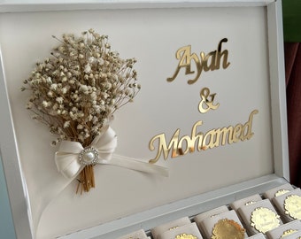 Cream Color Concept Chocolate Box, Wedding Favors, Engagement Chocolate ...
