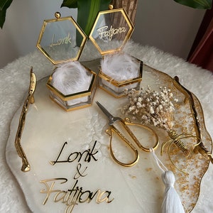 Epoxy Engagement Tray, Epoxy Wedding Tray, Epoxy Tray, High Quality ...