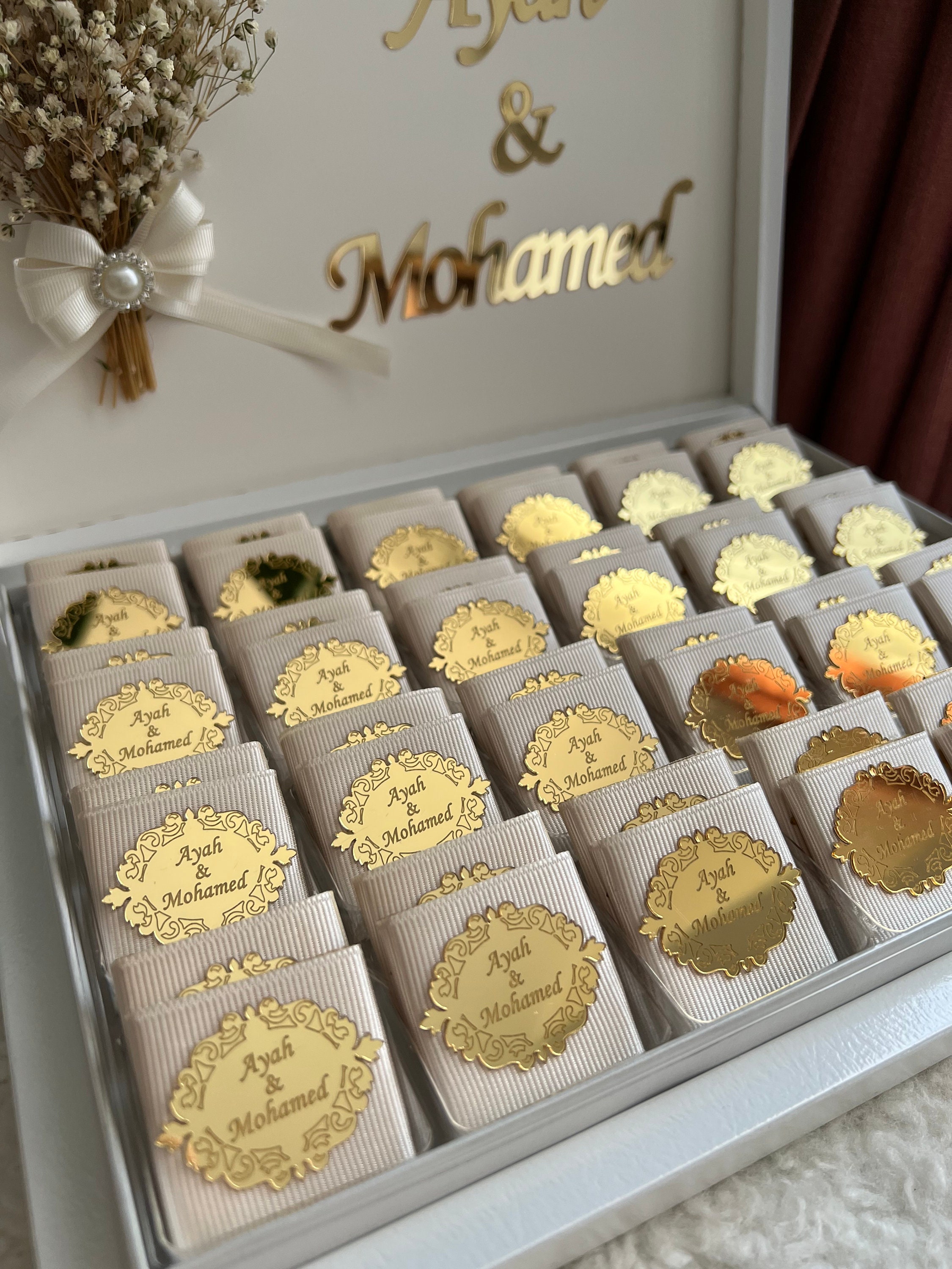 Cream Color Concept Chocolate Box Wedding Favors Engagement | Etsy