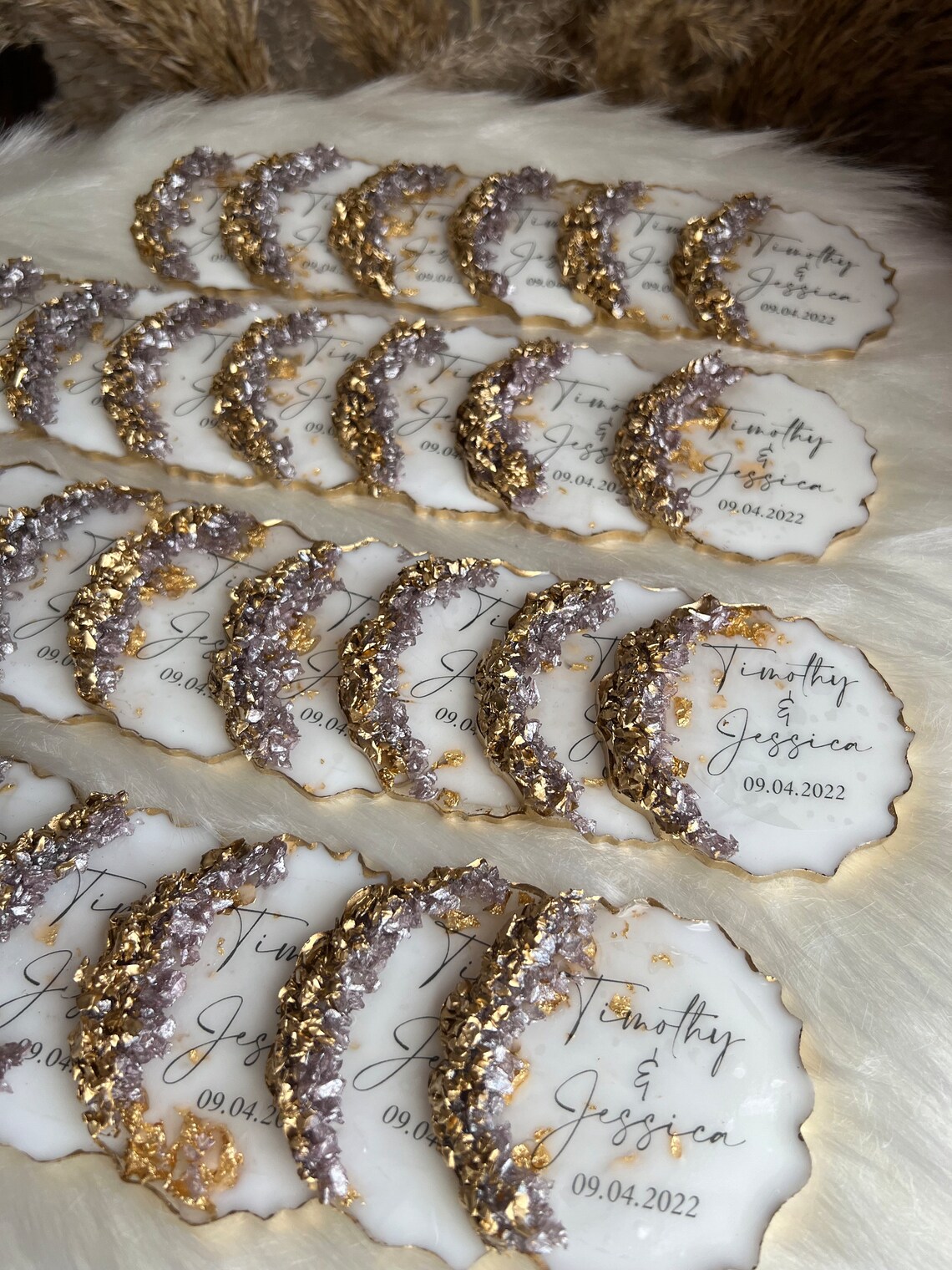 EPOXY Personalized Decorated Epoxy Magnet Epoxy Favor Engagement Gift ...