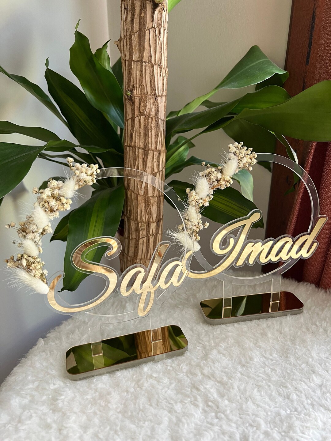 Personalized Wedding Desk Nameplate, Engagement Party Decor, Name Plate ...