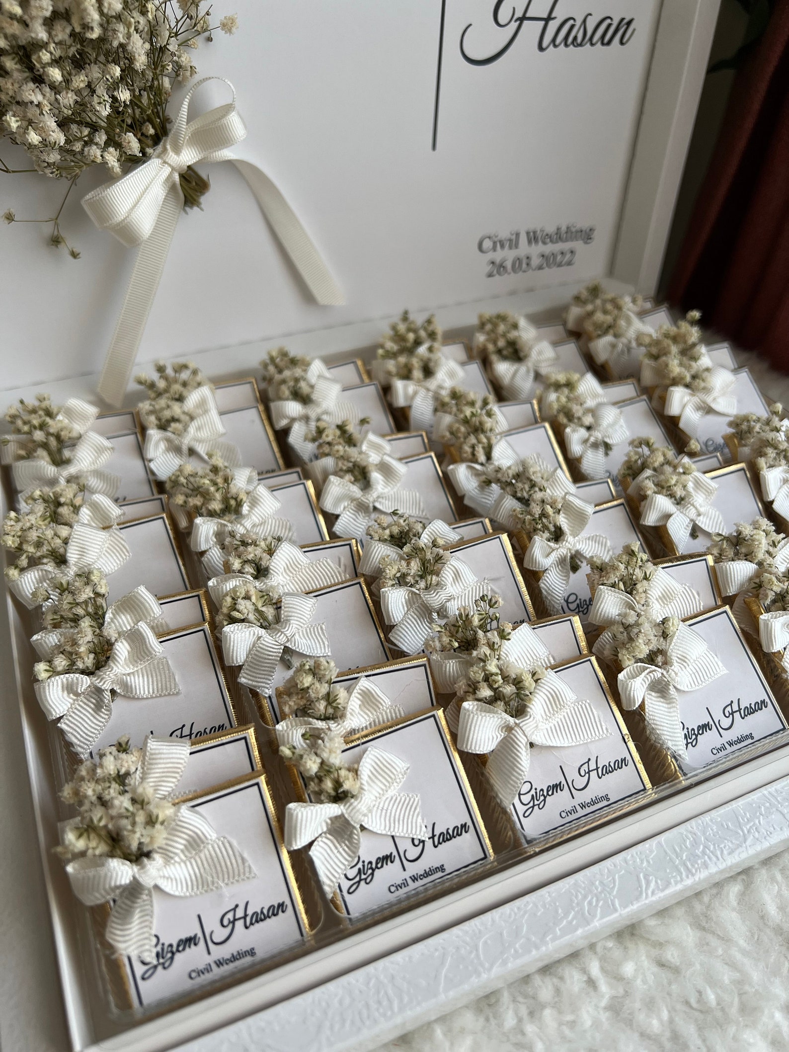 Wedding Chocolate Box, Party Favors, Engagement Chocolate, Wedding ...