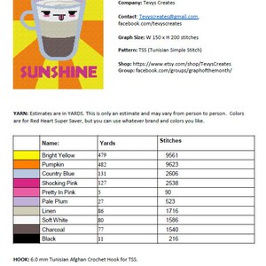 Good Morning Sunshine Crochet/tss Graphghan Pattern - Etsy