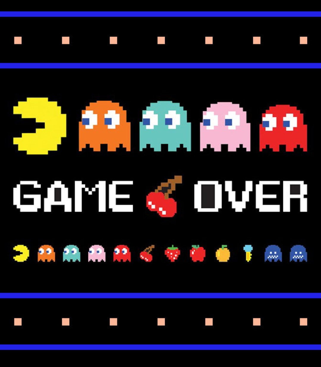 Pac-man Game Over Graphgan Crochet Pattern for Crochet and TSS - Etsy