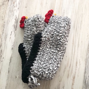 Crochet Chicken Slippers Pattern: Super Bulky Yarn (PDF Pattern) - Etsy