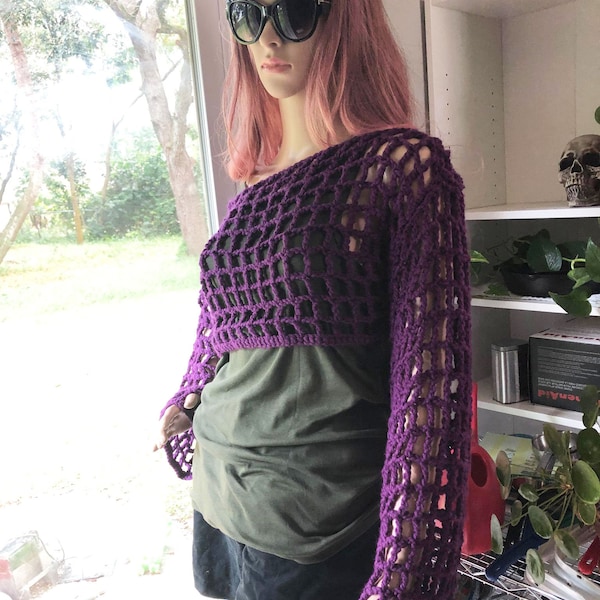 Purple Shrug - Etsy