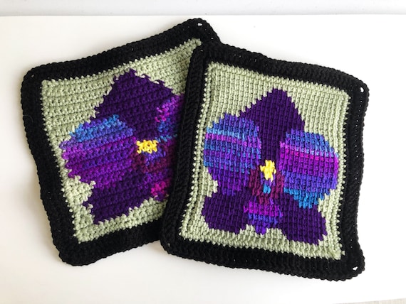 Orchid Granny Square Block Pattern Digital Download Written | Etsy