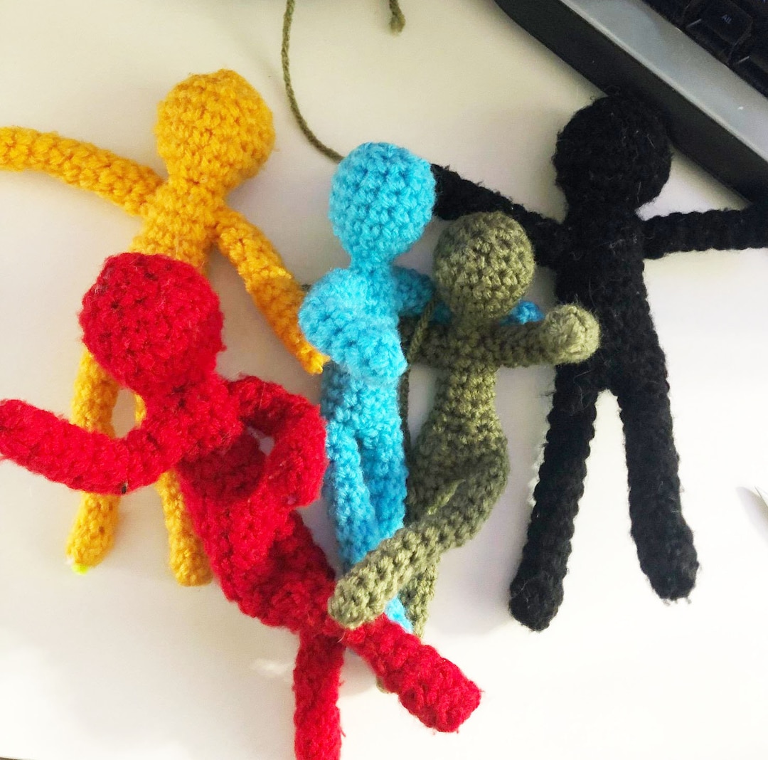 Pattern Bendable Stick Figure Crochet Doll Pattern Seven Inches Tall ...