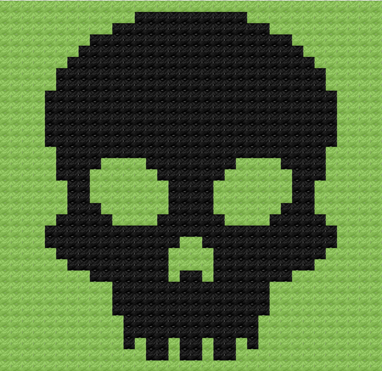 Skull Granny Square Graphghan Pattern for Crochet and TSS (tunisian ...