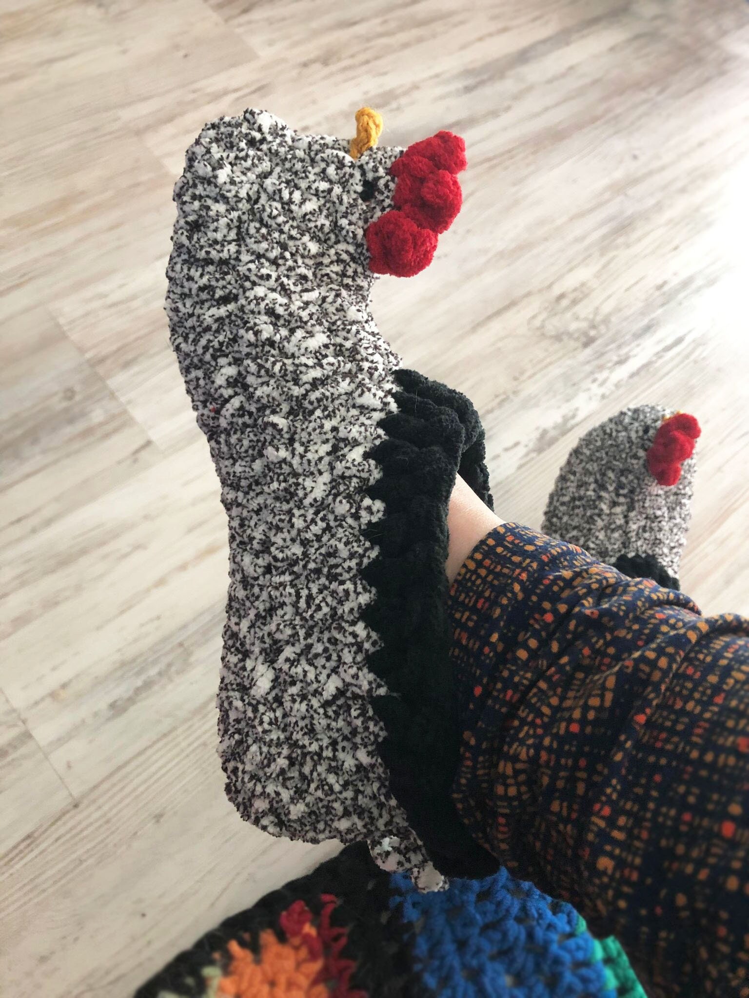 Crochet Chicken Slippers Pattern: Super Bulky Yarn (PDF Pattern) - Etsy