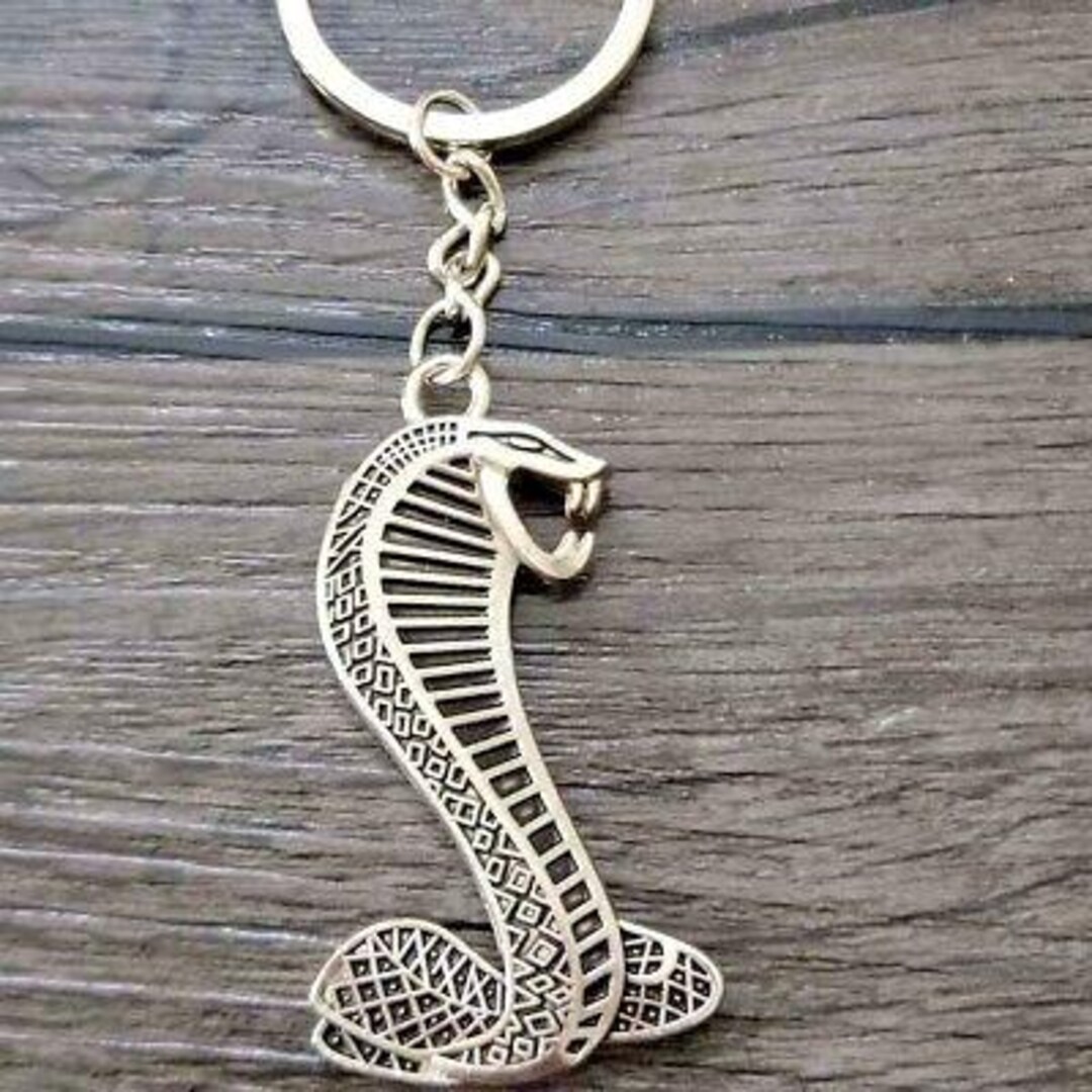 Mustang Cobra Shelby Keychain Metal Keyring Logo Gt500 Cobra Gift for ...