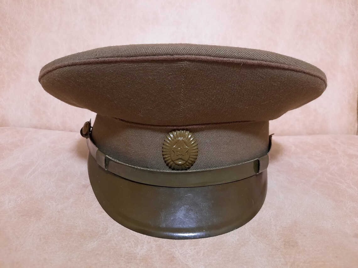 Original Soviet Army Field visor officer cap Hat size 55. USSR | Etsy