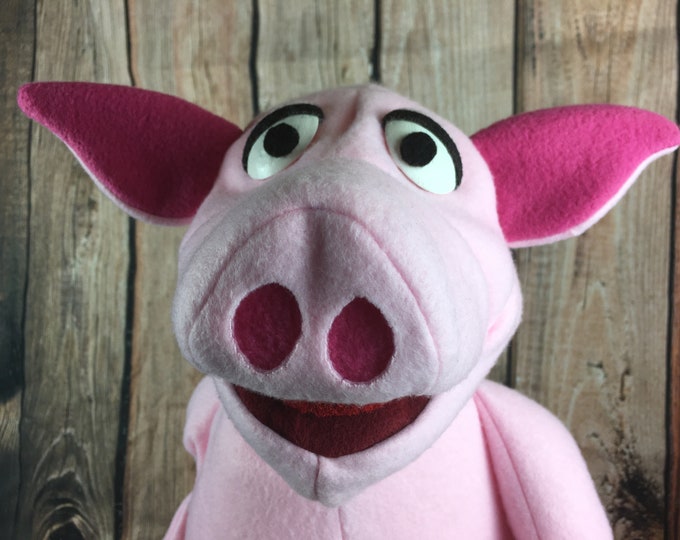 Vintage Pudgey the Piglet Plush Walking Oinking Toy Pig Iwaya 1986 ...