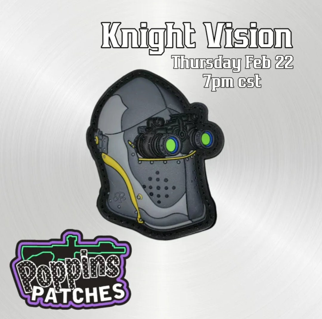 Knight Vision Glow-in-the-dark Pvc Morale Patch - Etsy