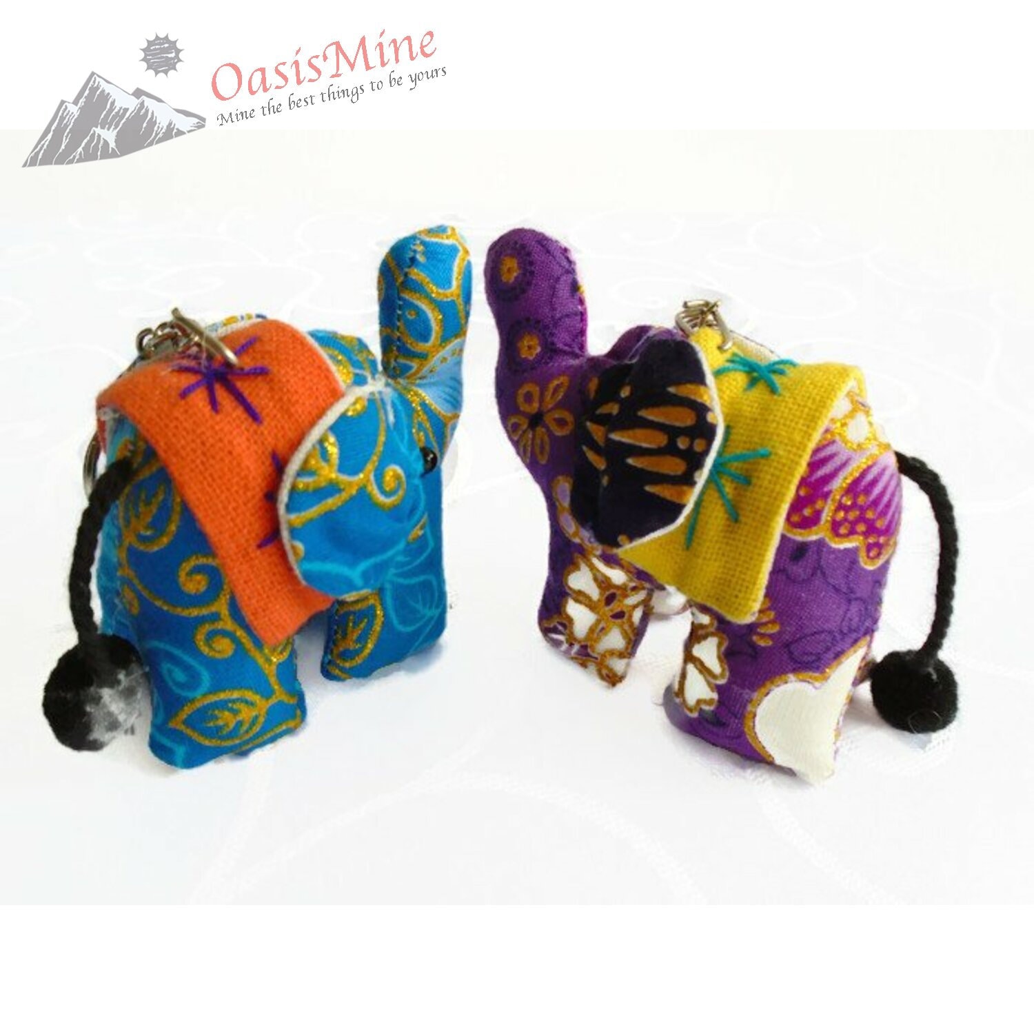 7PCS Mixed Color Handmade Thai Miniature Elephant Keychain - Etsy