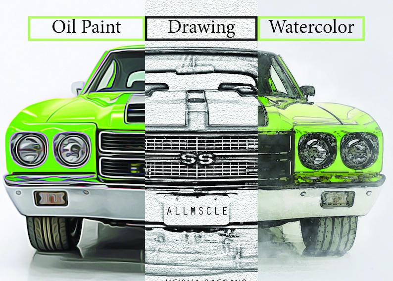 Custom Car Drawing, Custom Car Painting, Personalized Gifts for Men ...