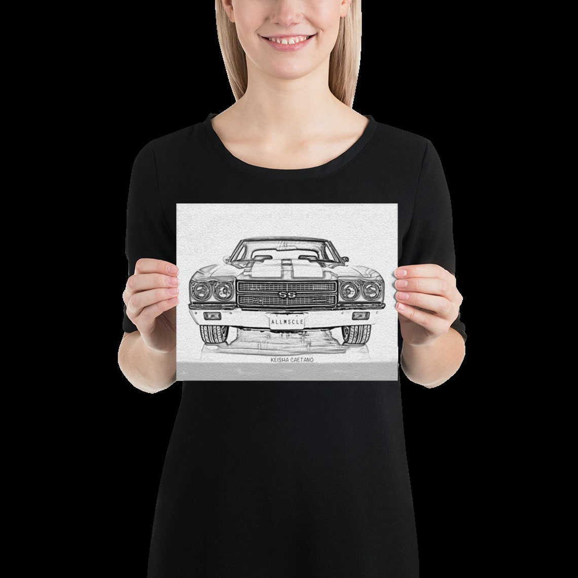 1970 Chevy Chevelle Drawing Chevy Chevelle Classic Car Art - Etsy