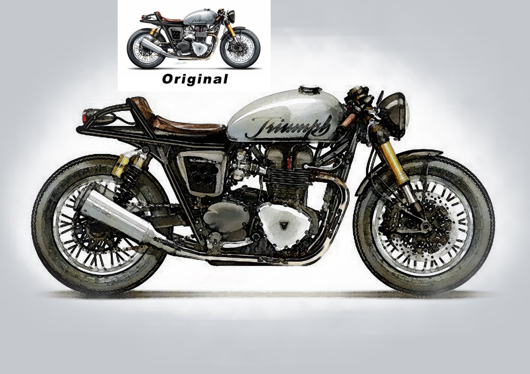 Custom Motorcycle Watercolor, Motorcycle Art Print, Motorcycle Gifts ...
