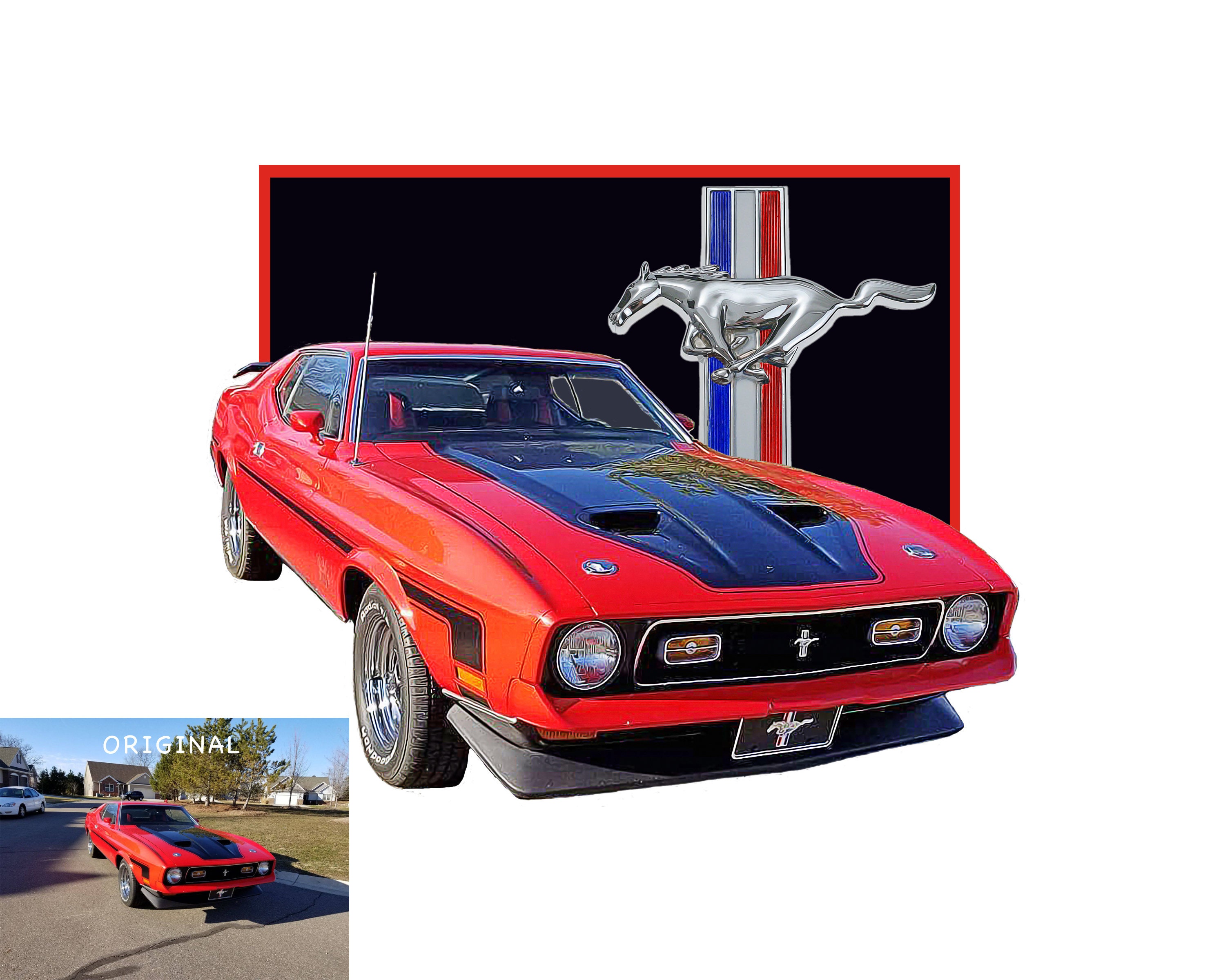 Custom Car Portrait Custom Car Print Custom Car Poster | Etsy