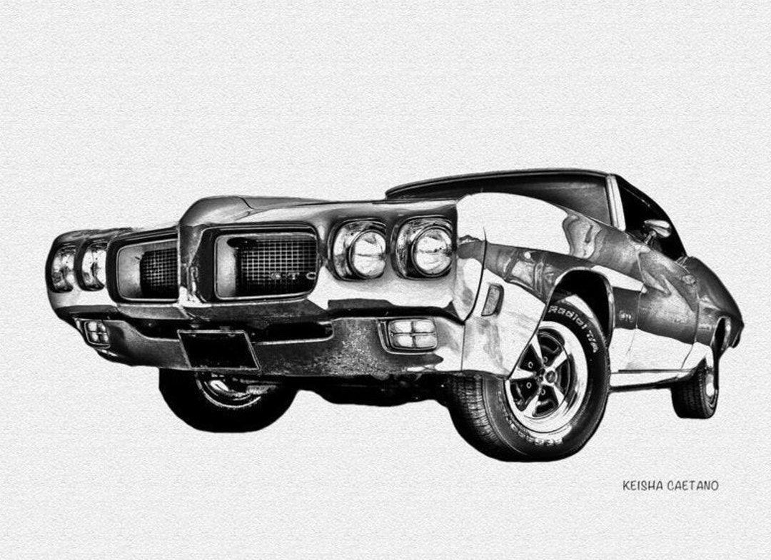 Pontiac GTO, Car Art Print, Garage Wall Decor, Mancave Decor, Car Gifts ...