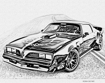 1968 Pontiac Firebird Blueprint Poster 18x24 - Etsy