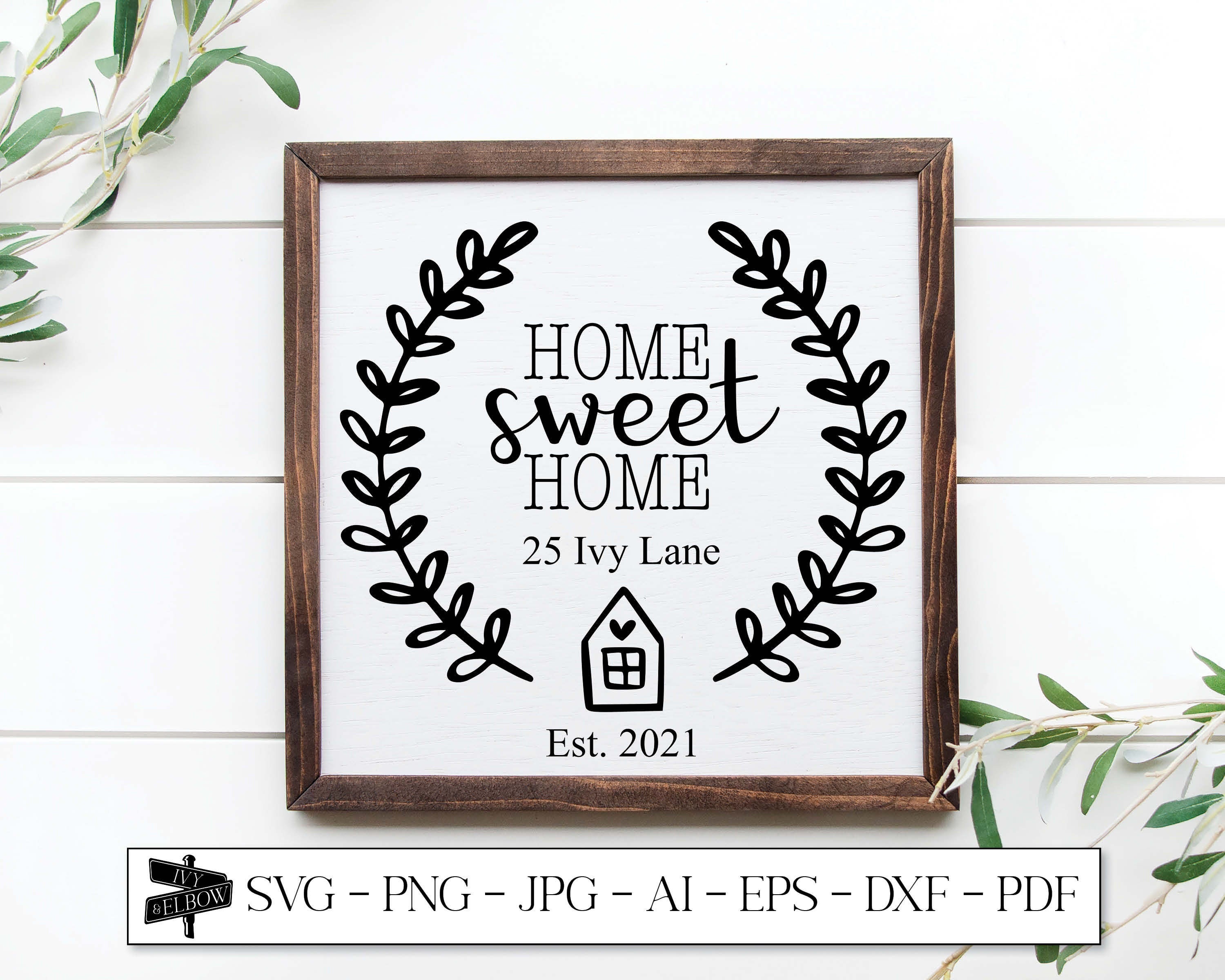 Home Sweet Home With Address SVG Files for Cricut - Etsy