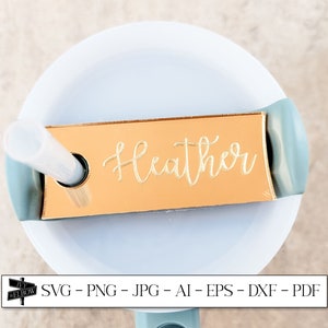 Stanley Name Tag, SVG Files, Laser Cut Files, Tumbler Name Tag, Stanley ...