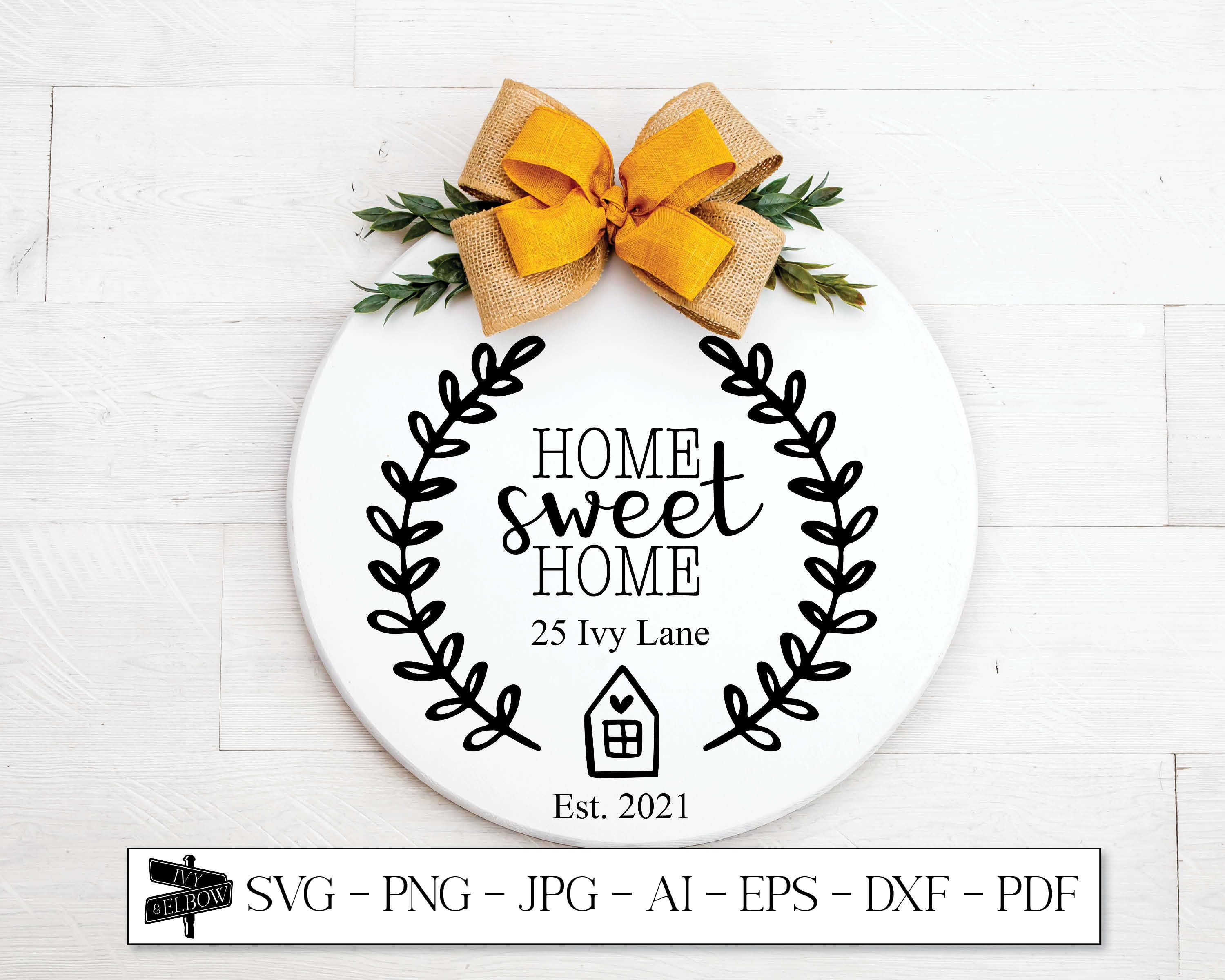 Home Sweet Home With Address SVG Files for Cricut - Etsy