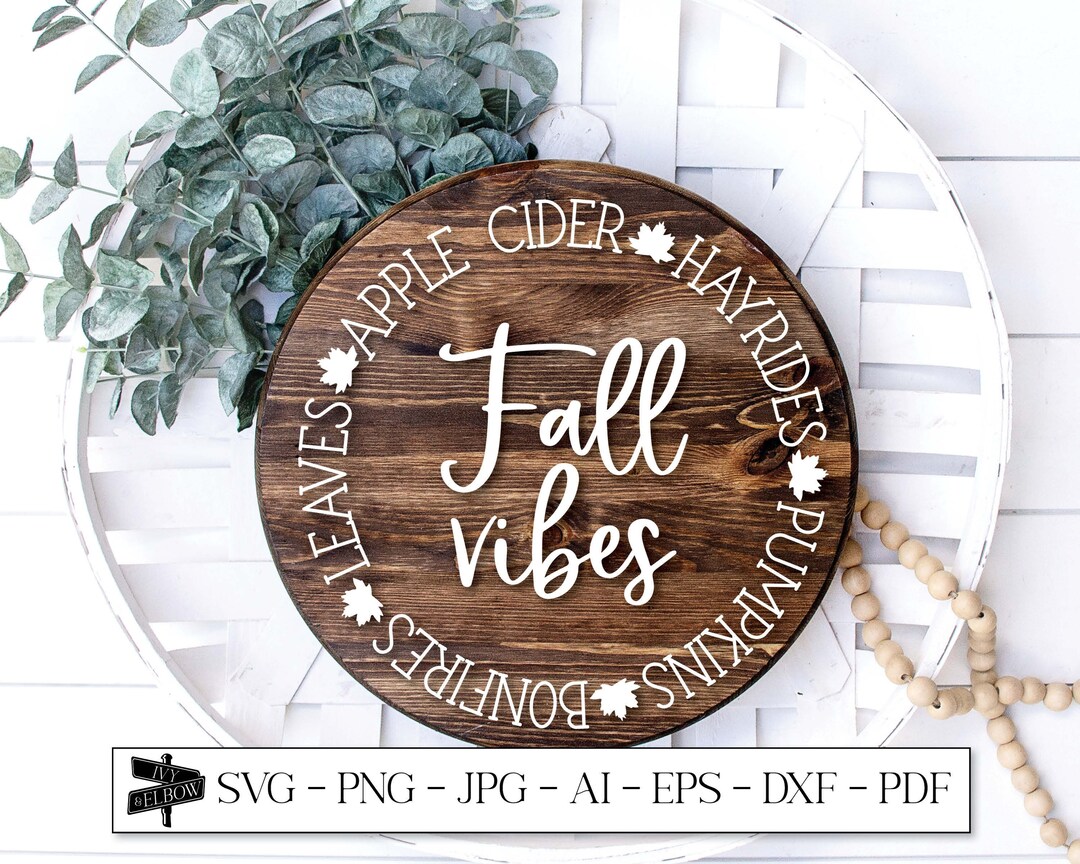 Fall Vibes Fall SVG SVG Files for Cricut Sublimation - Etsy